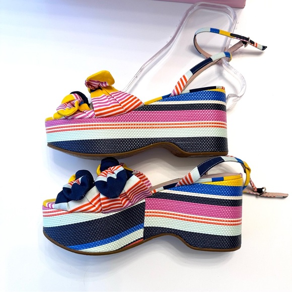 kate spade | Shoes | Nib Kate Spade Colorful Julep Wedge Sandals ...